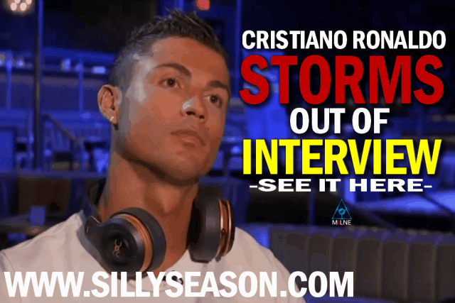 Real Madrid’s Cristiano Ronaldo Storms out of interview!